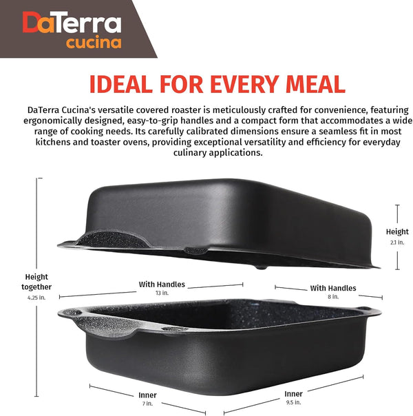 DaTerra Cucina Nonstick "Il Due" Covered Roaster | Made in Italy